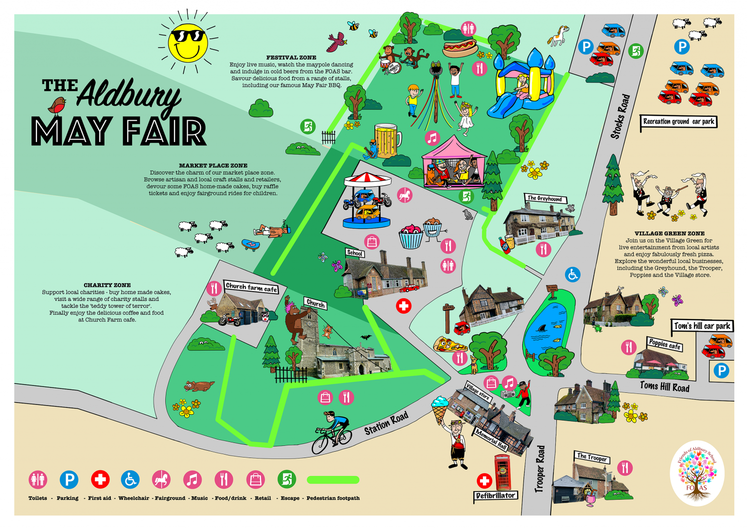 Map - Aldbury May Fair - Bank Holiday Monday, 5th May 2025
